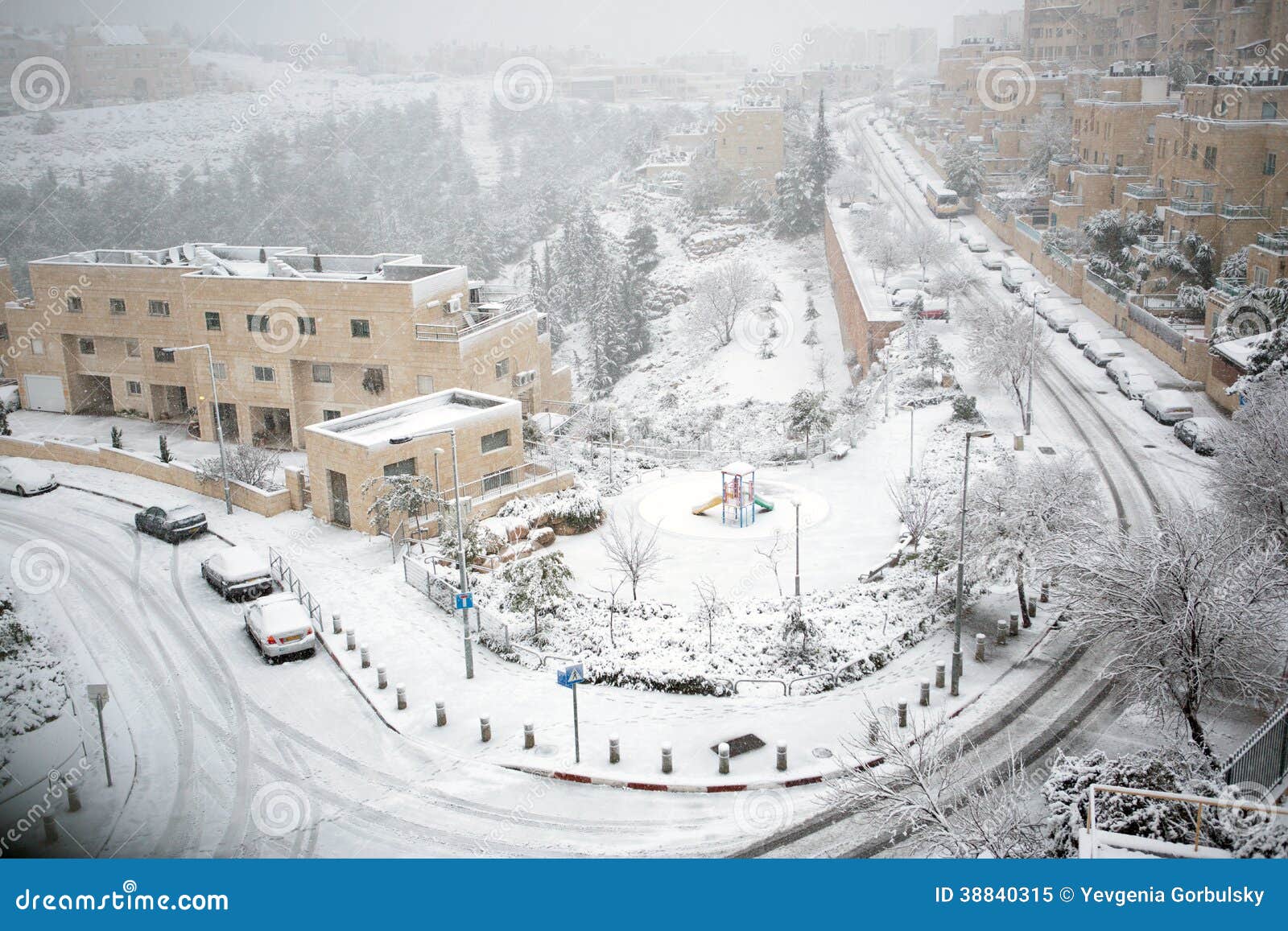 Snow in Jerusalem stock image. Image of weather, white - 38840315