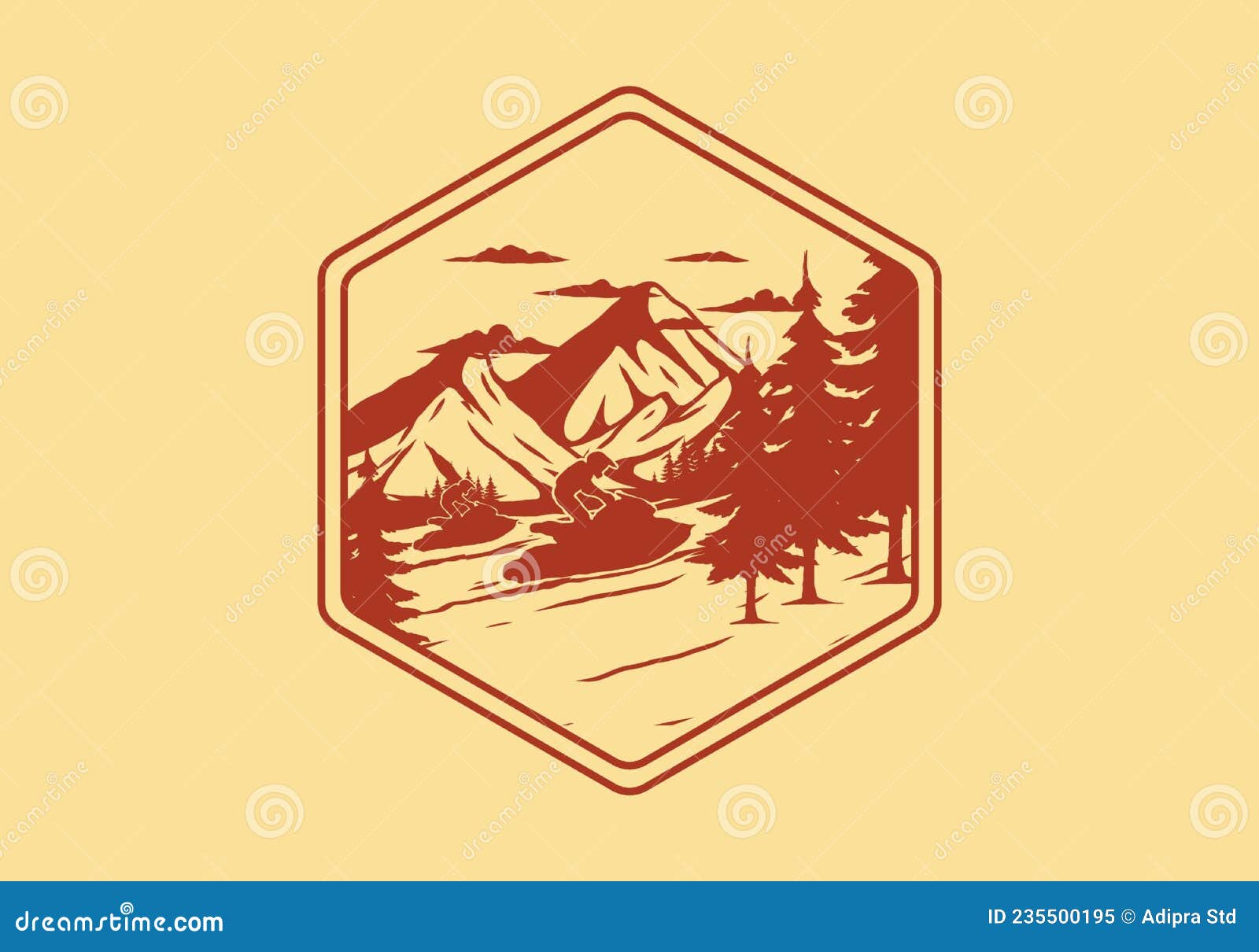 Snow Jet Ski Illustration Graphic Stock Vector - Illustration of ocean ...