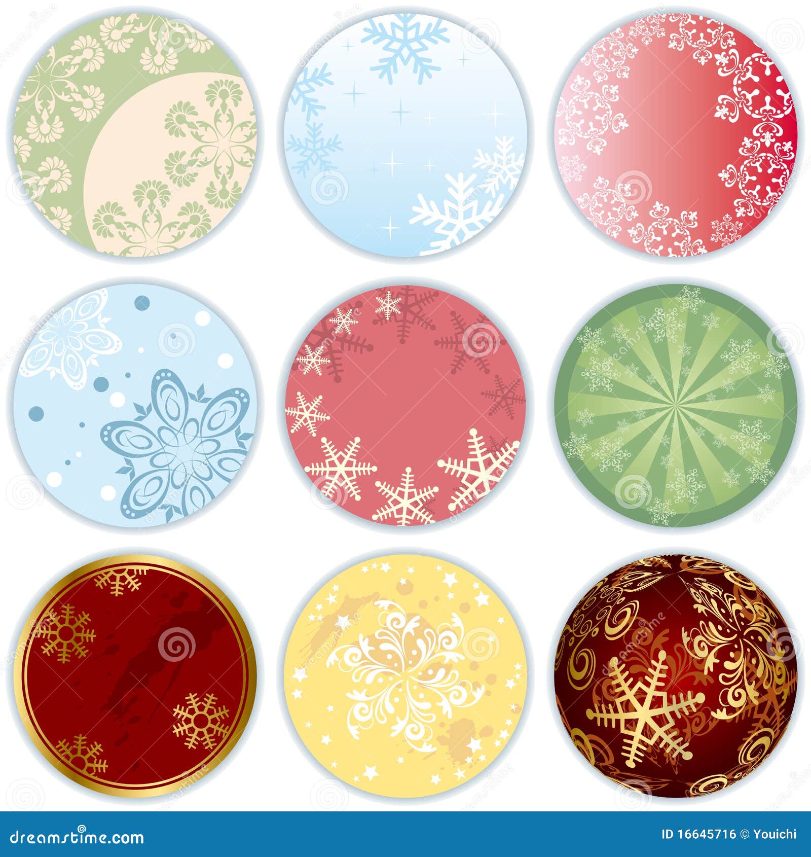 Snow label set stock vector. Illustration of frame, snowflakes - 16645716