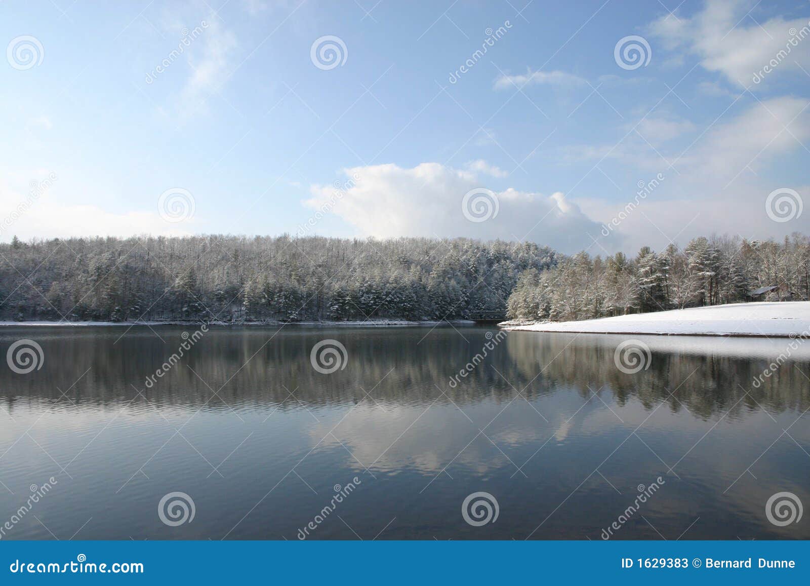 Snow and lake stock image. Image of water, nature, christmas - 1629383