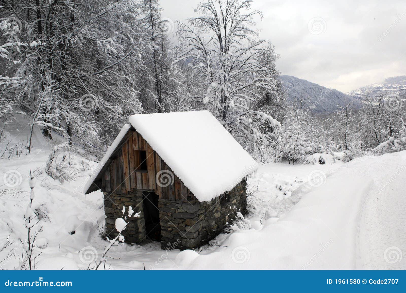 Snow landscape stock photo. Image of outdoor, trees, tree - 1961580
