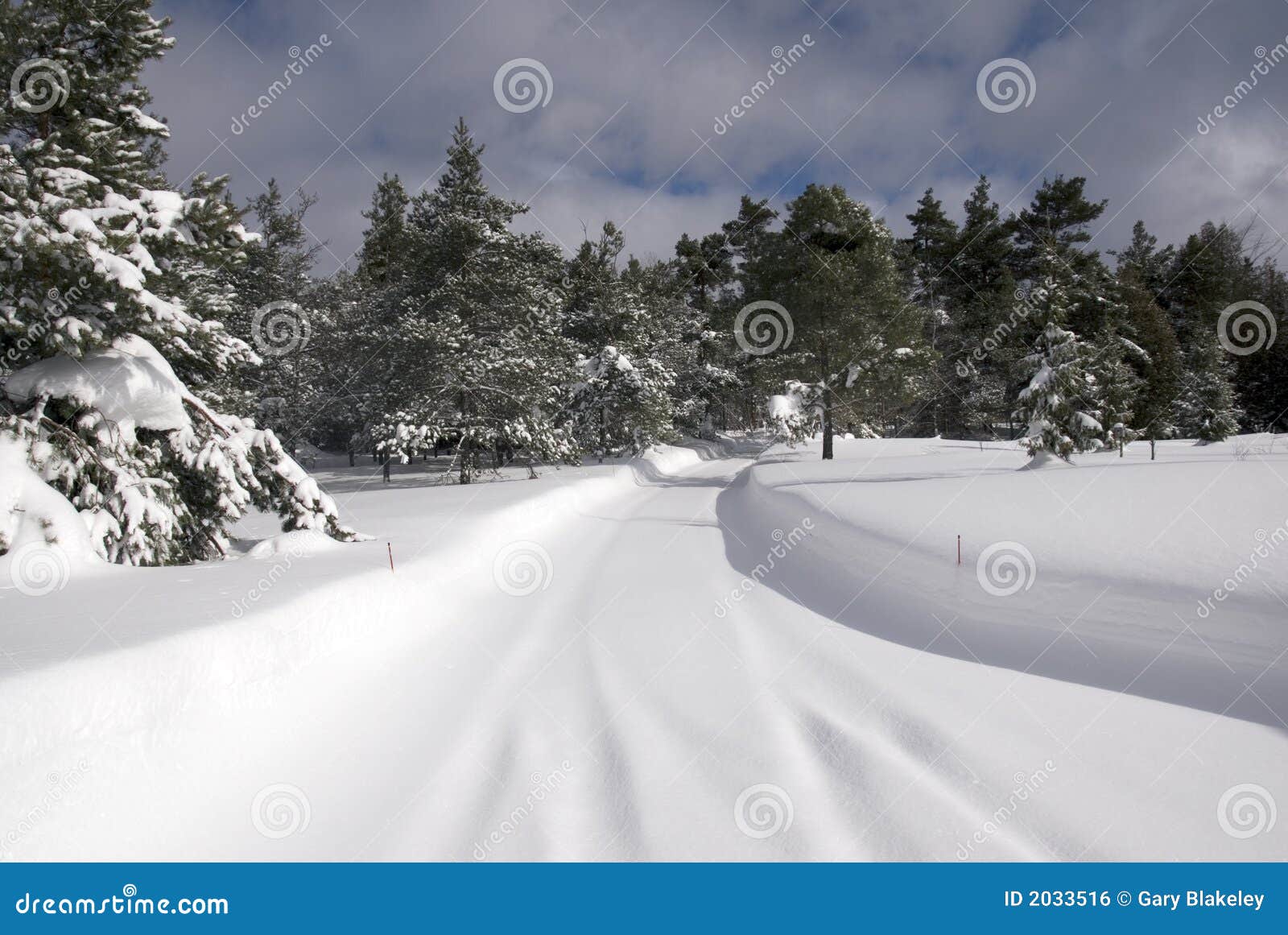 Snow Lane stock photo. Image of cross, america, freezing - 2033516