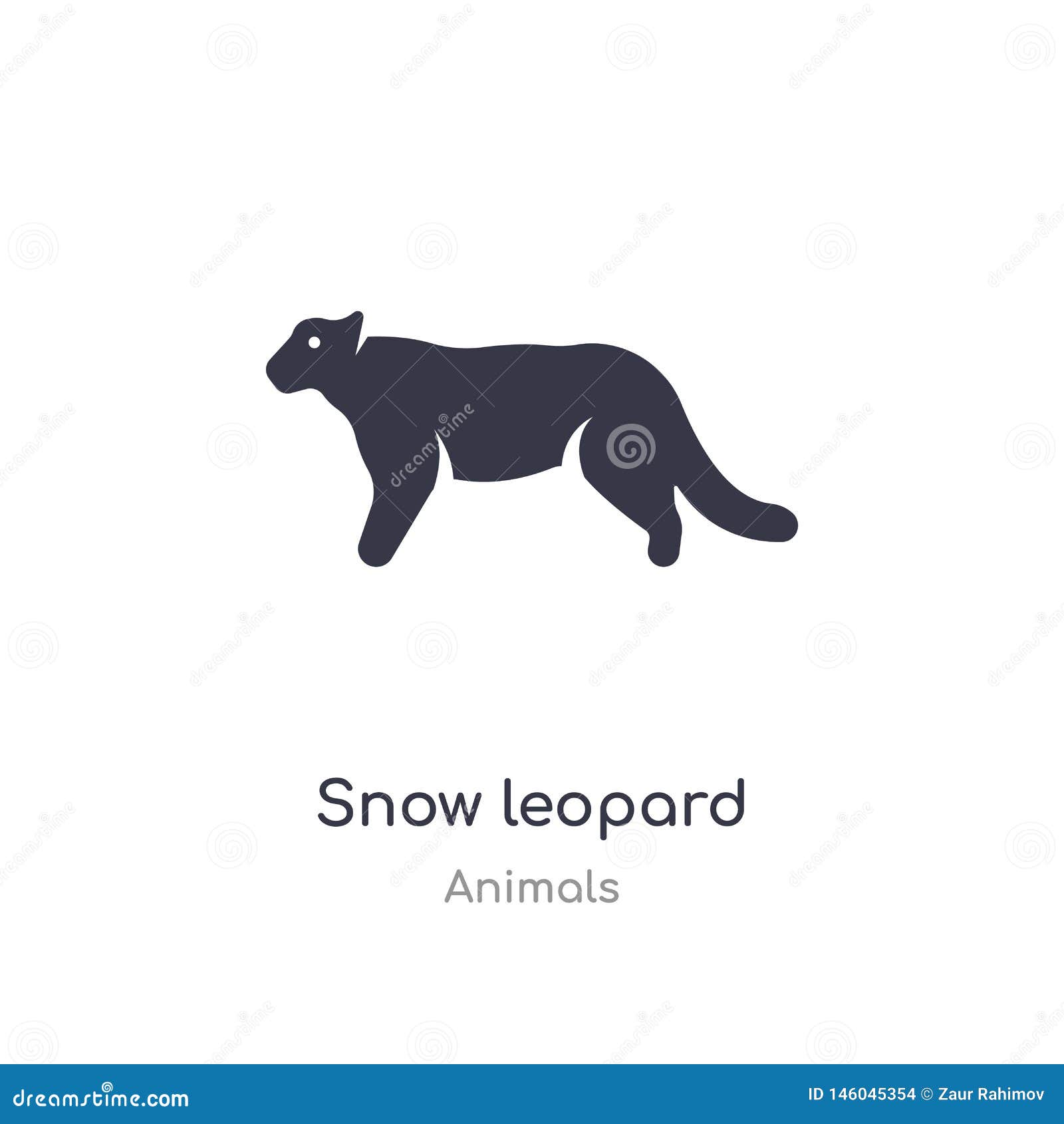 Snow Leopard Icon. Isolated Snow Leopard Icon Vector Illustration from ...