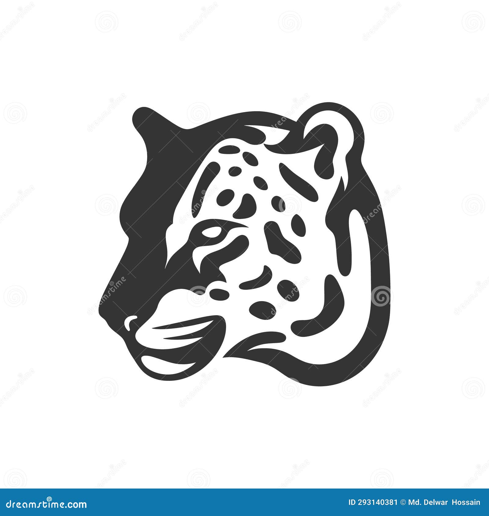 Snow leopard icon stock vector. Illustration of snow - 293140381