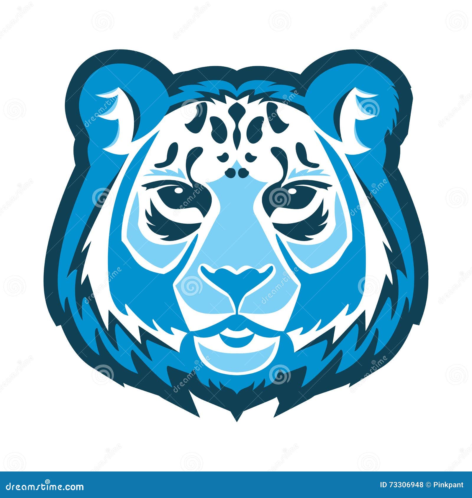 Snow Leopard Logo Mascot. Snow Leopard Head Isolated Vector ...