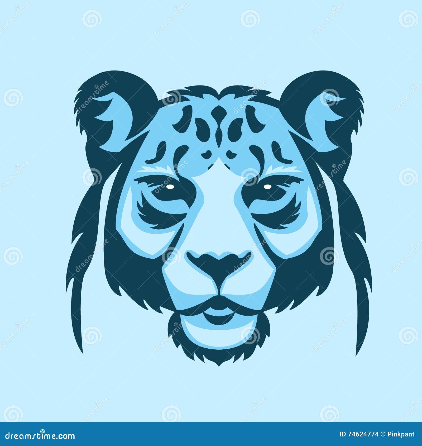 Snow Leopard Logo Mascot. Snow Leopard Head Vector Illustration Stock ...