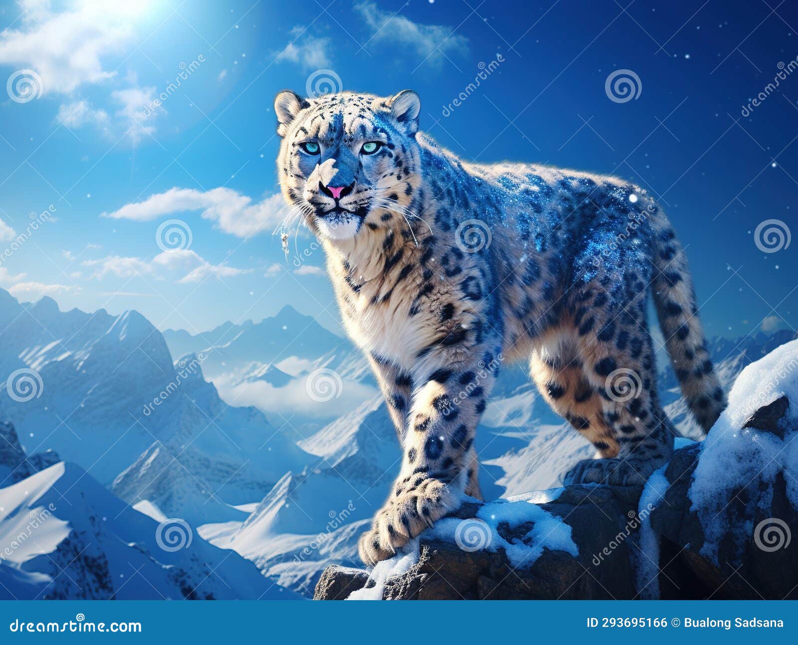 Ai Generated Illustration Wildlife Concept of Snow Leopard Stock Photo ...