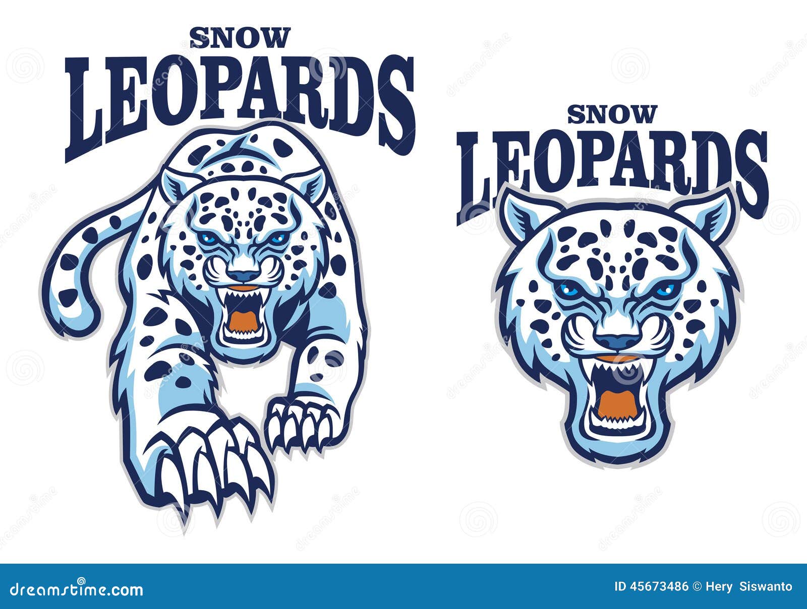 Snow Leopard Logo Mascot. Snow Leopard Head Isolated Vector ...
