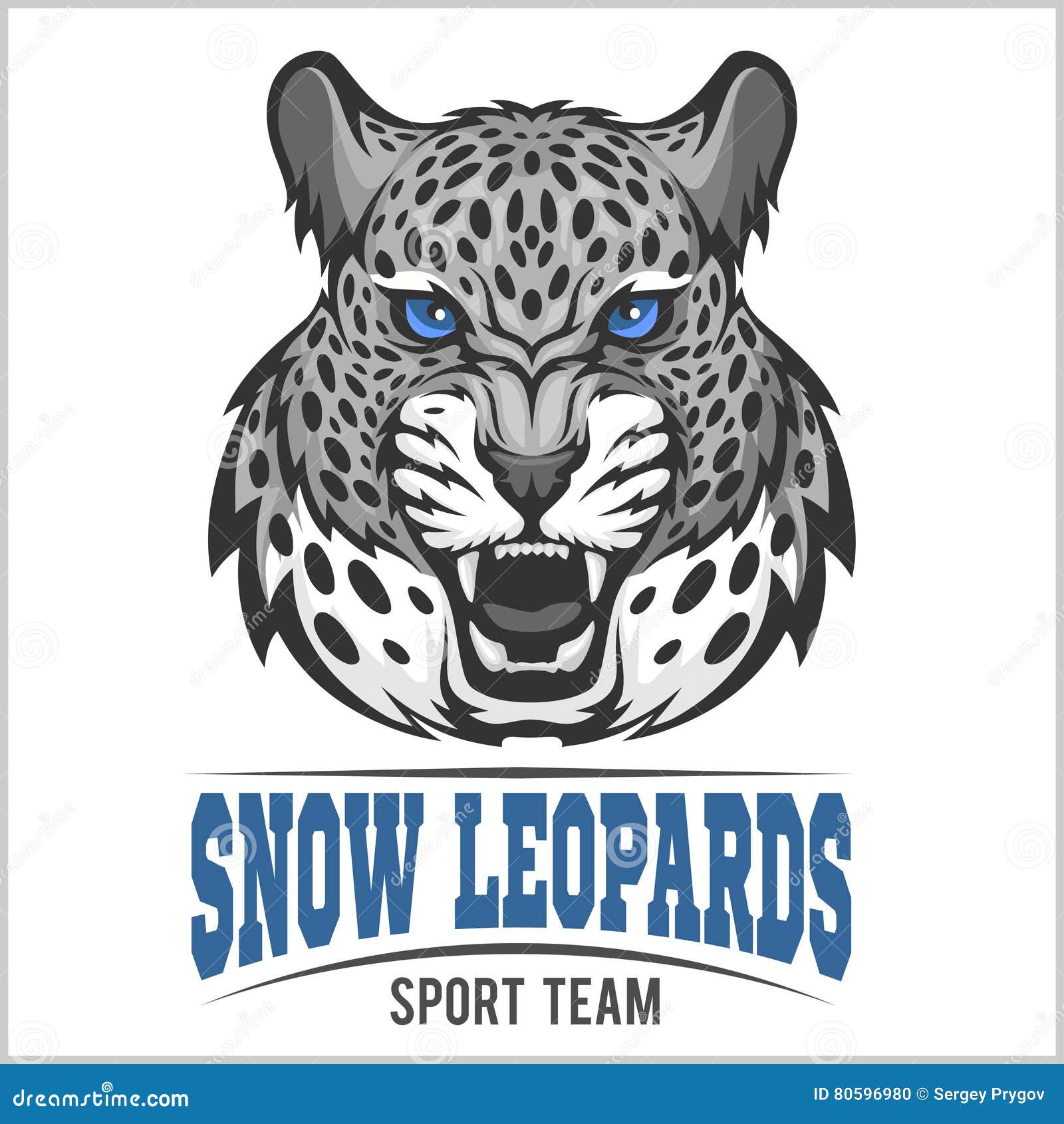 Snow Leopards - Vector Sport Emblem | CartoonDealer.com #80596980