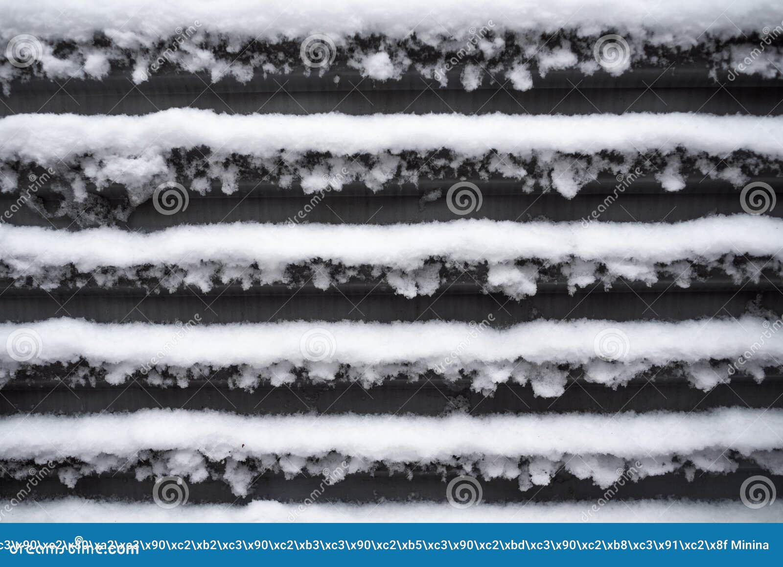 Snow Lies on a Relief Surface Forming Horizontal Stripes Stock Photo ...