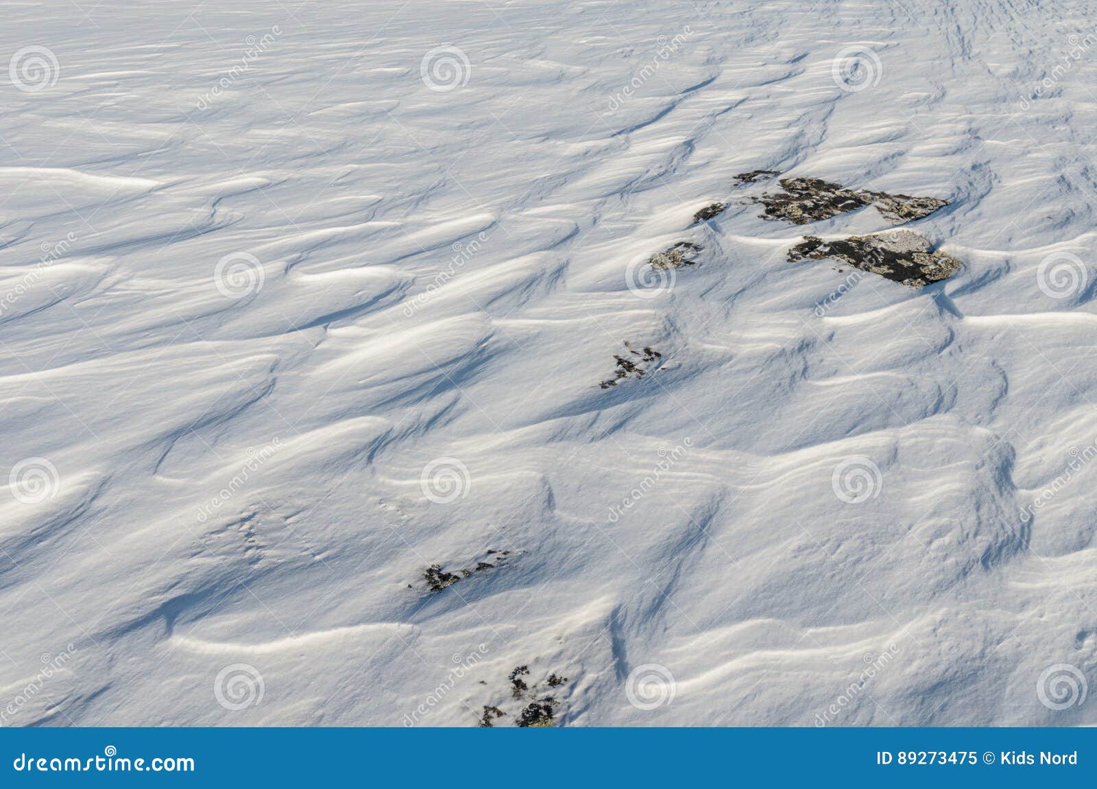 Snow Like Waves Frozen from the Winter Winds. Stock Image - Image of ...