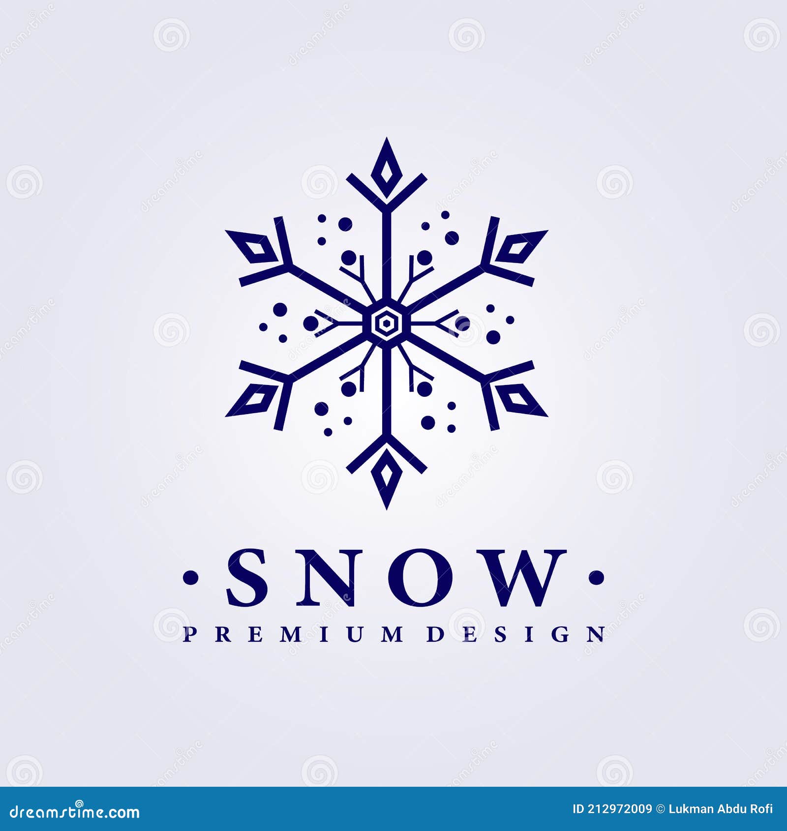 Snow Logo Vector Illustration Design, Elegant Cool Logo Stock Vector ...