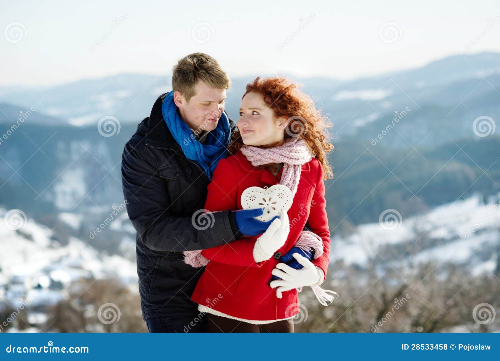 Snow love stock photo. Image of blue, outdoor, happy - 28533458