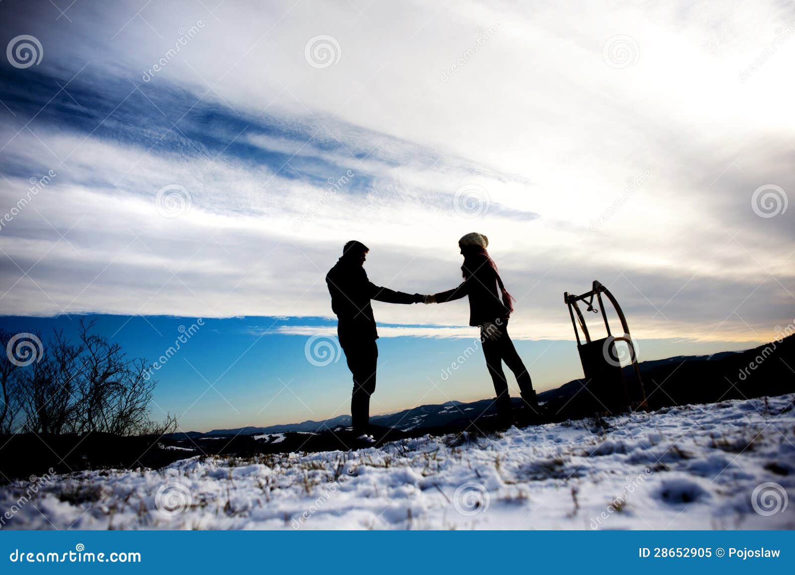 Snow love stock image. Image of beauty, adult, happy - 28652905