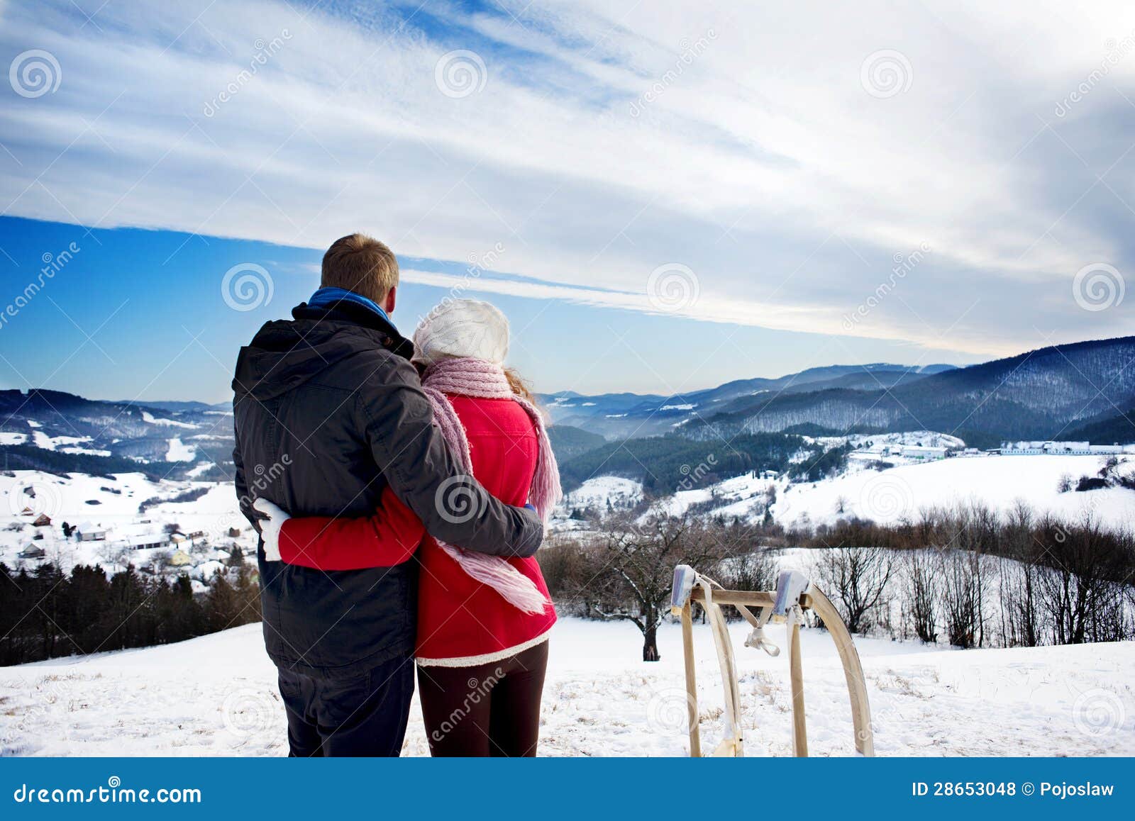 Snow love stock photo. Image of female, park, season - 28653048