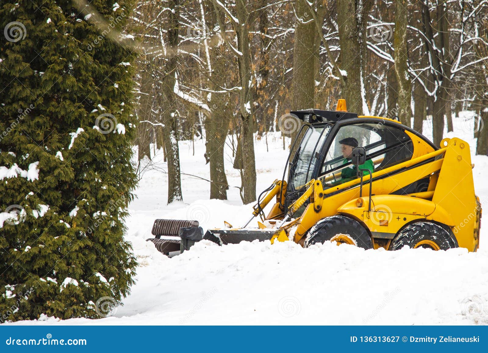 The Snow Machine is on the Street during the Day Editorial Photography ...