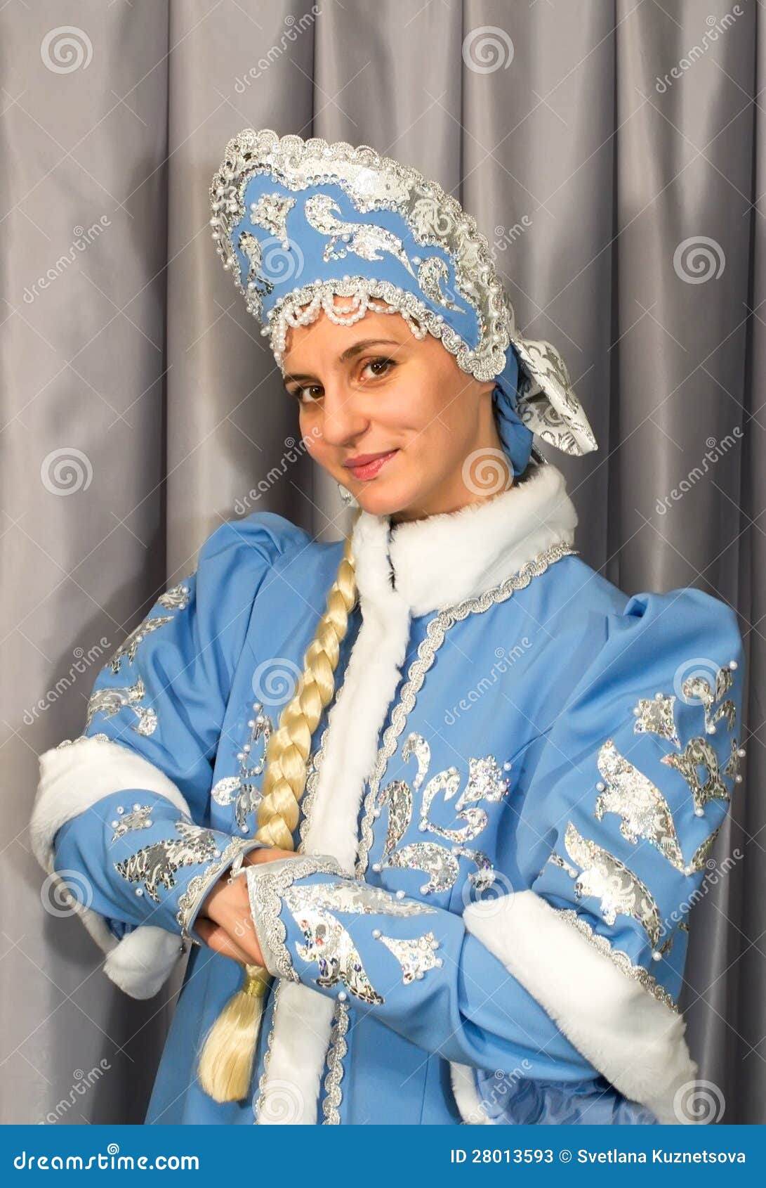 Snow maiden stock image. Image of embroidered, snow, brown - 28013593