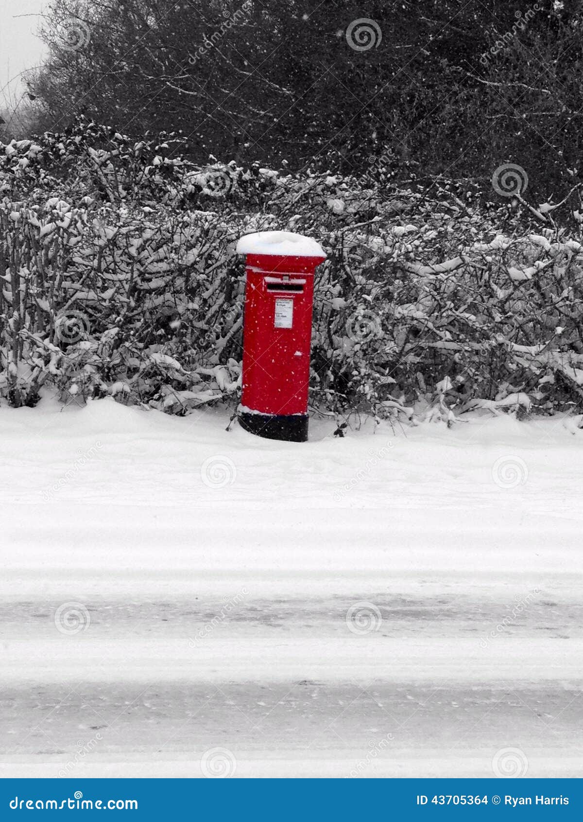 Snow mail stock photo. Image of snow, british, mail, topped - 43705364