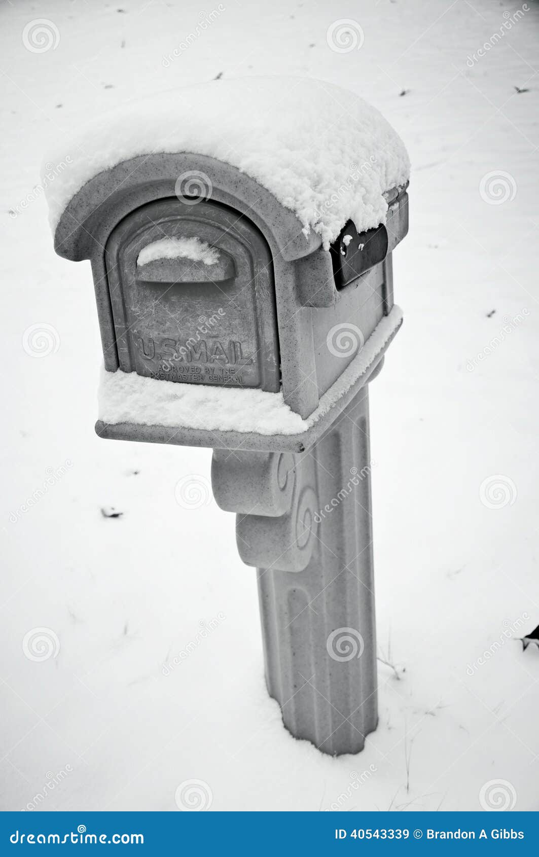 Snow Mailbox stock image. Image of mailman, snow, isolated - 40543339