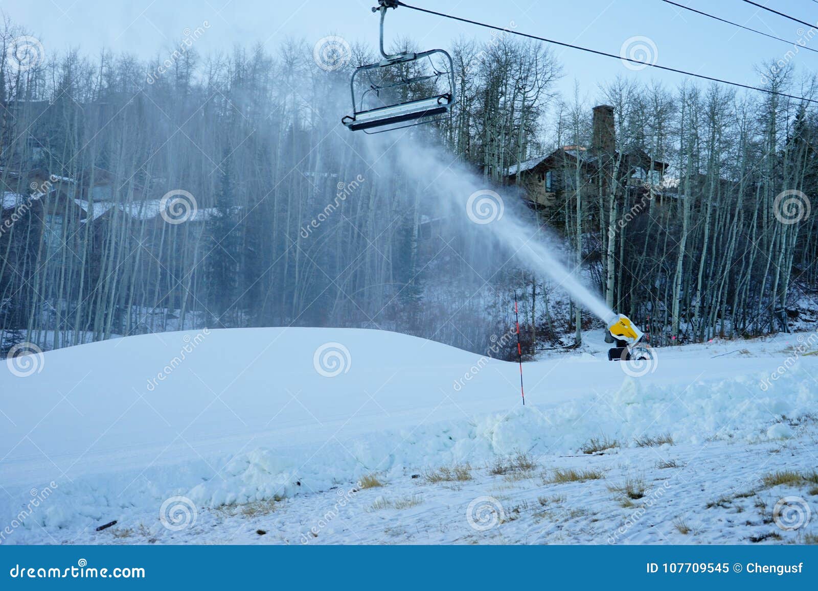 Snow maker stock image. Image of crested, highway, house - 107709545