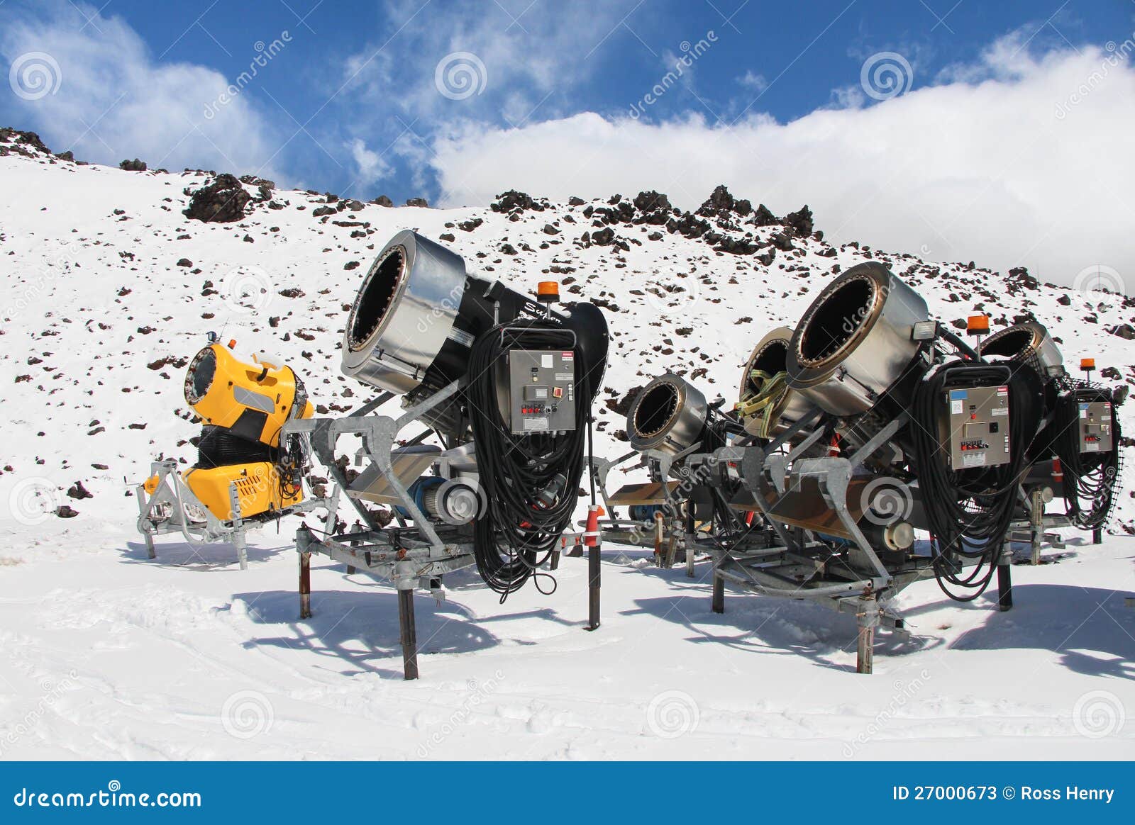 Snow Makers stock image. Image of park, skiing, seasonal - 27000673