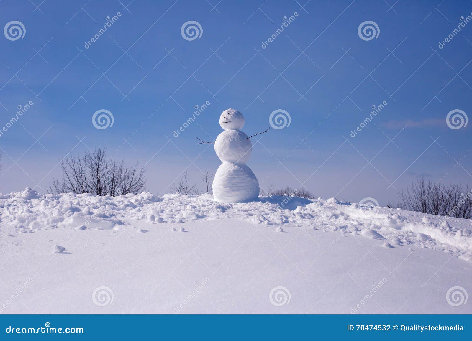 Snow Man stock photo. Image of seasons, snow, winter - 70474532