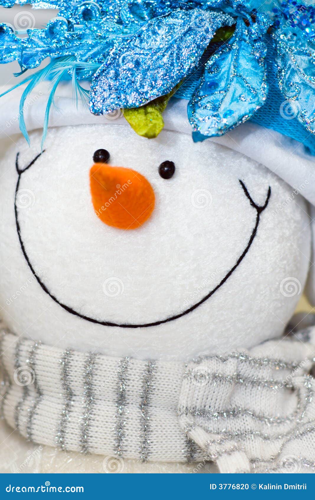 Snow Man Toy with Glamour Scarf. Stock Photo - Image of carrot, snow ...