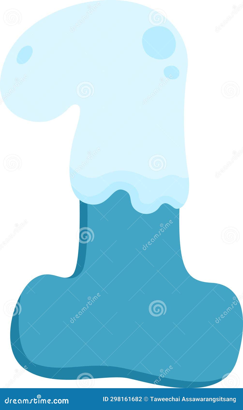 Snow Melt Font Vector Design Stock Illustration - Illustration of snow ...