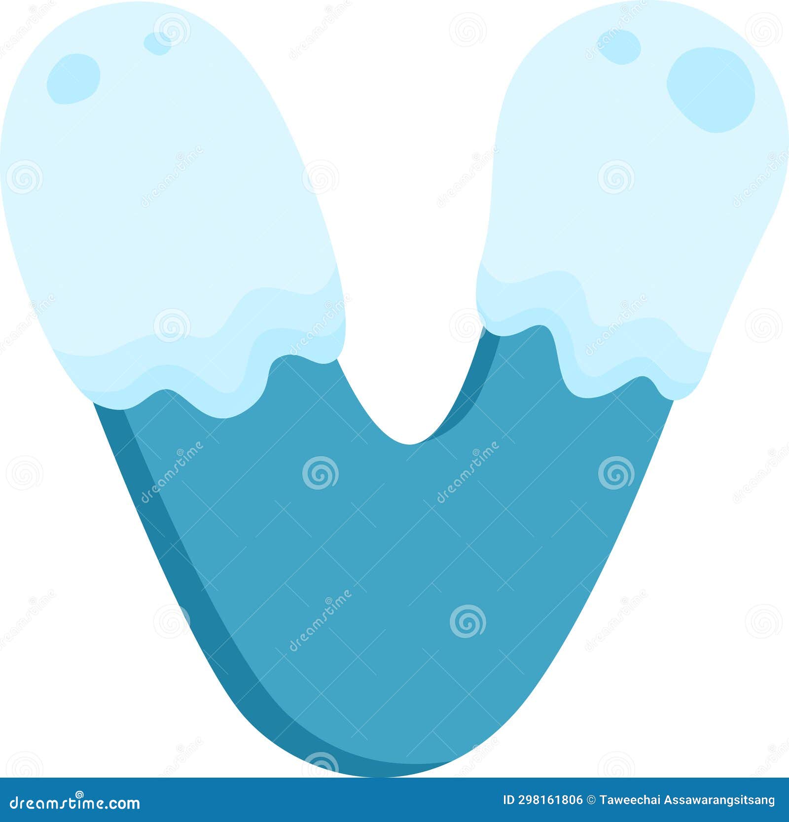 Snow Melt Font Vector Design Stock Illustration - Illustration of melt ...