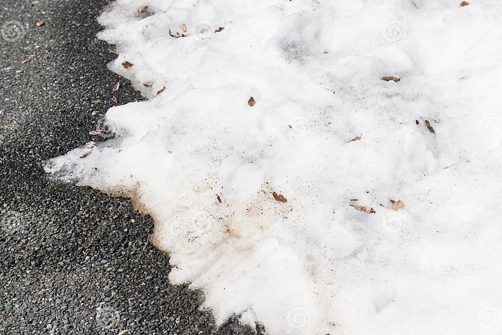 Snow melt on the ground stock image. Image of floor, ground - 72172273