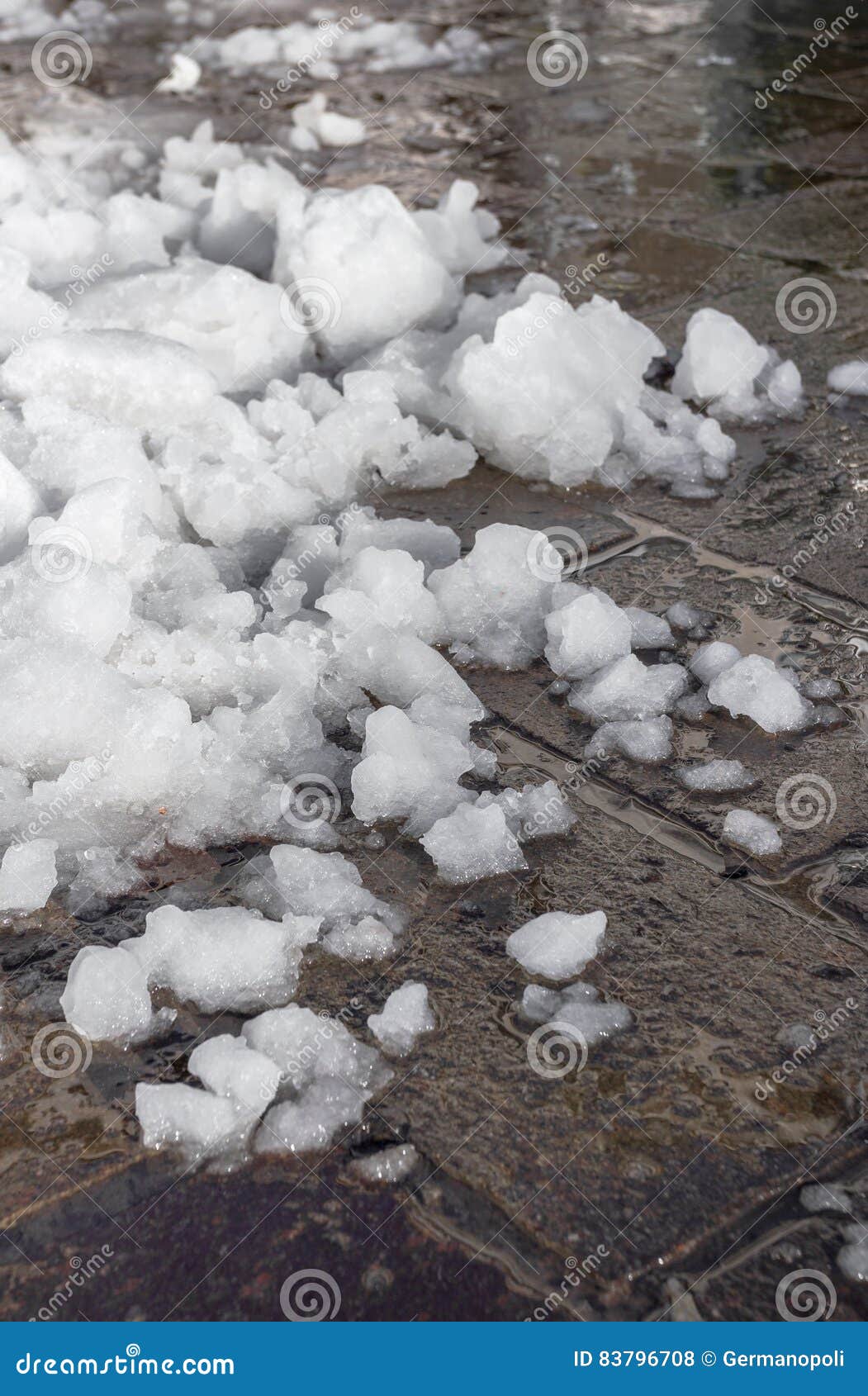 Snow melt stock photo. Image of sleet, vertical, road - 83796708