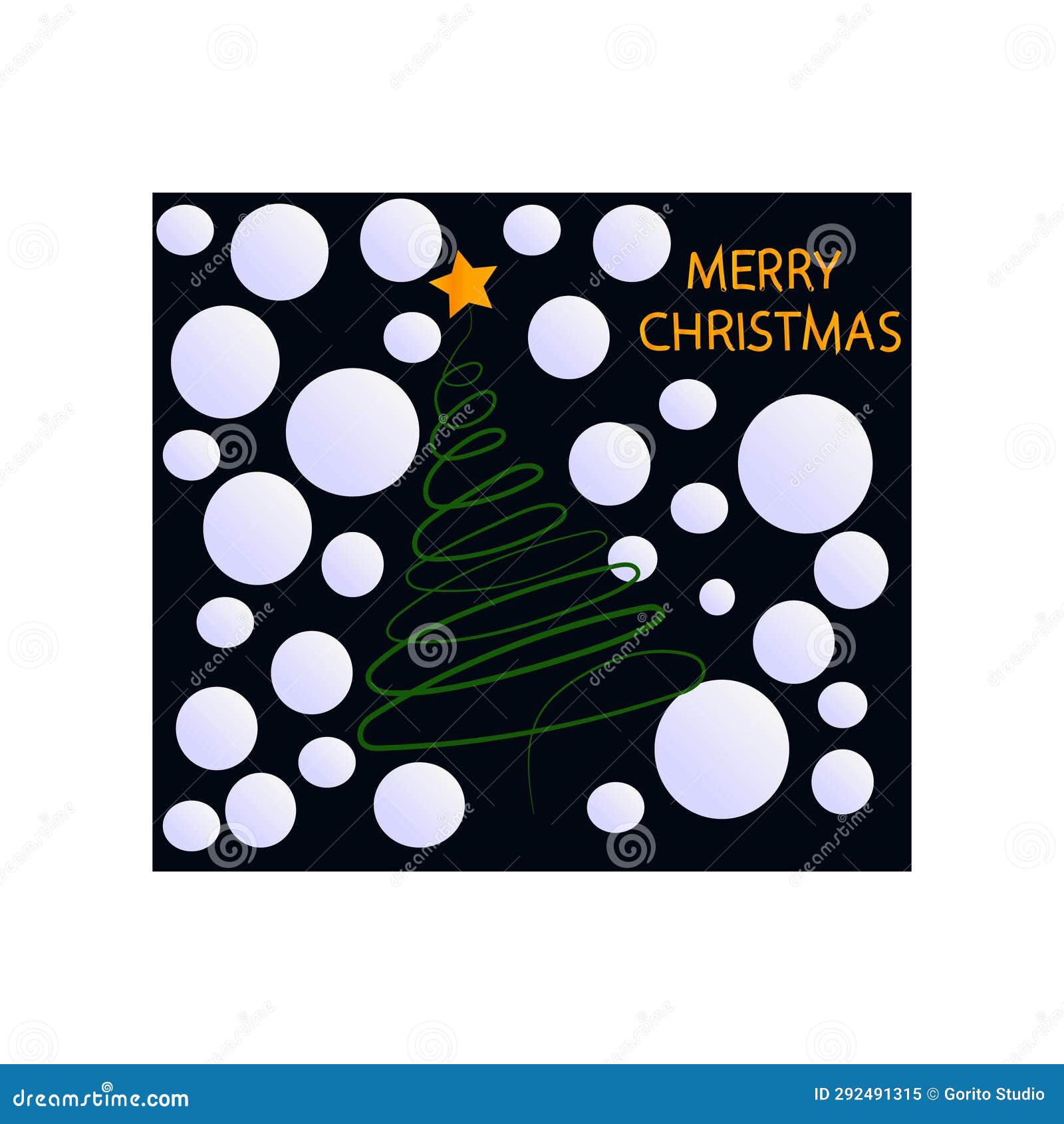 Snow Merry Christmas Pine Tree Vector Illustrations Stock Vector - Illustration of circle, text ...
