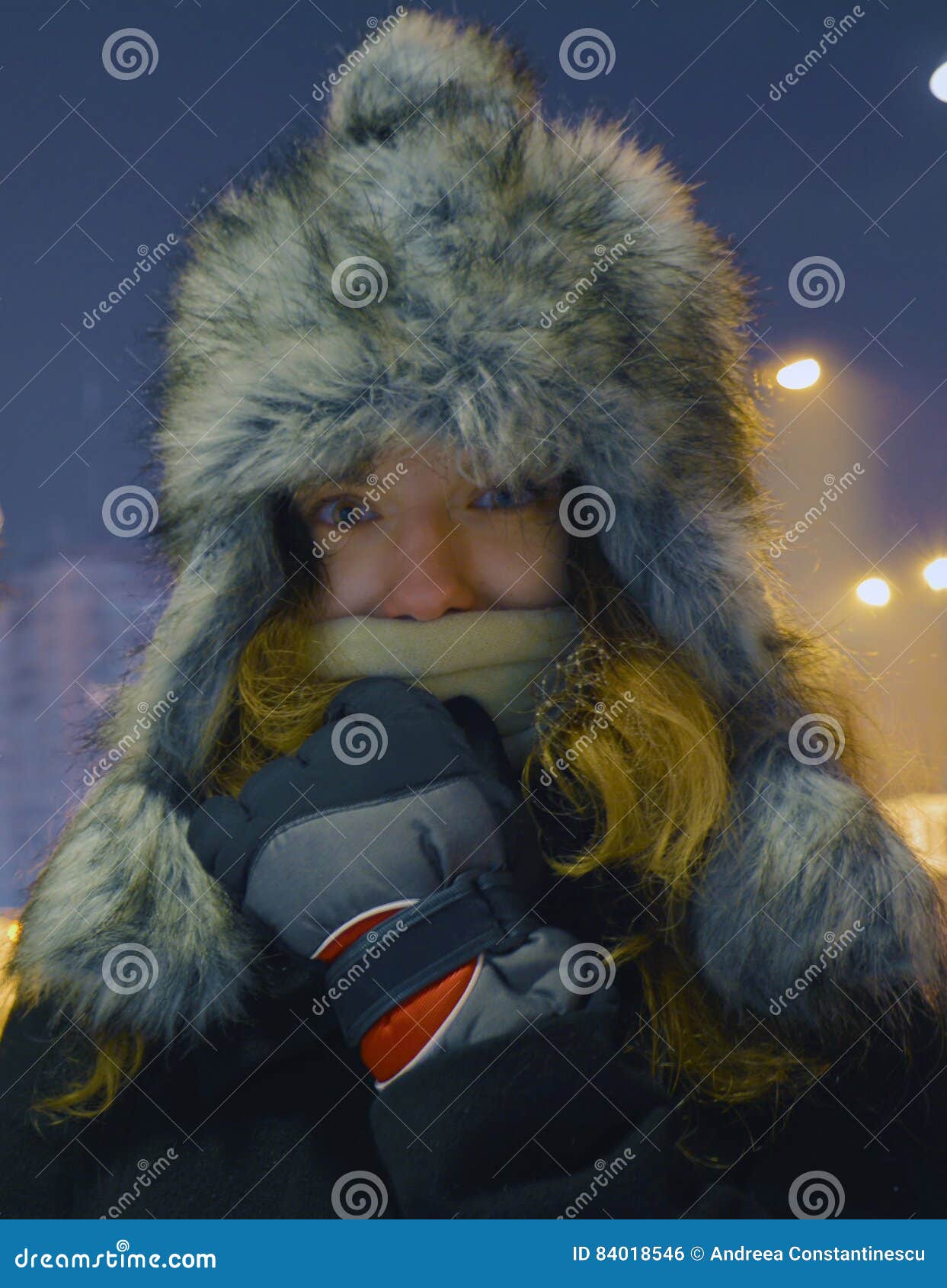 Snow model stock photo. Image of happiness, tree, caucasian - 84018546