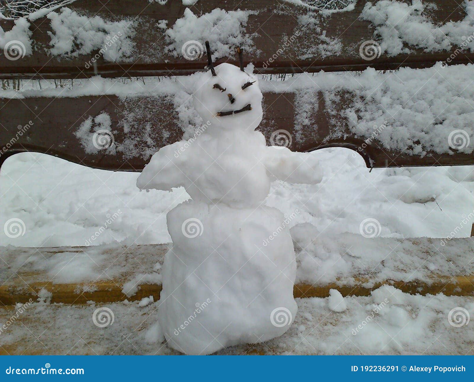 Snow monster. stock image. Image of scary, forest, monster - 192236291