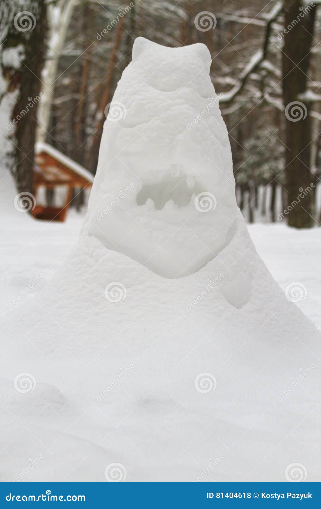 Snow Monster in the Oak Forest Stock Photo - Image of freeze, nature ...