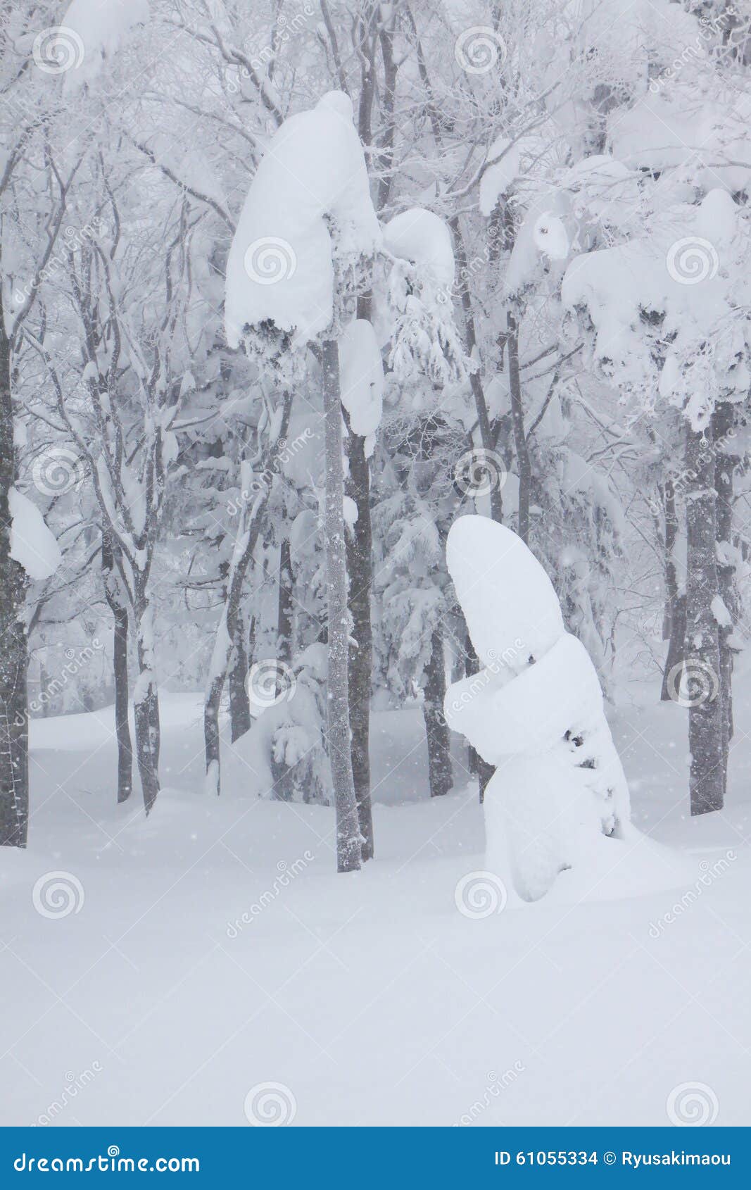 Snow monster in winter stock photo. Image of weather - 61055334