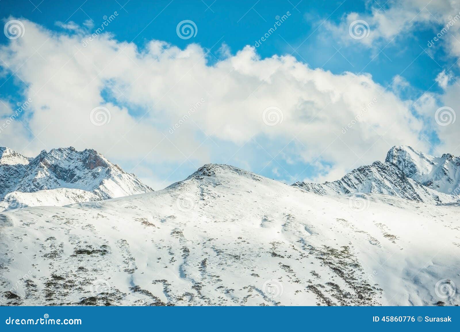 Snow Mountain in China stock photo. Image of snow, nature - 45860776