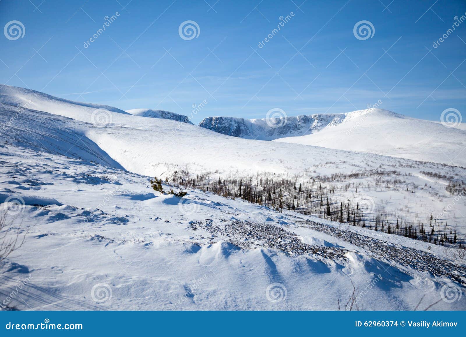 Snow Mountain Landscape Afternoon Stock Photo - Image of valley, cloud ...