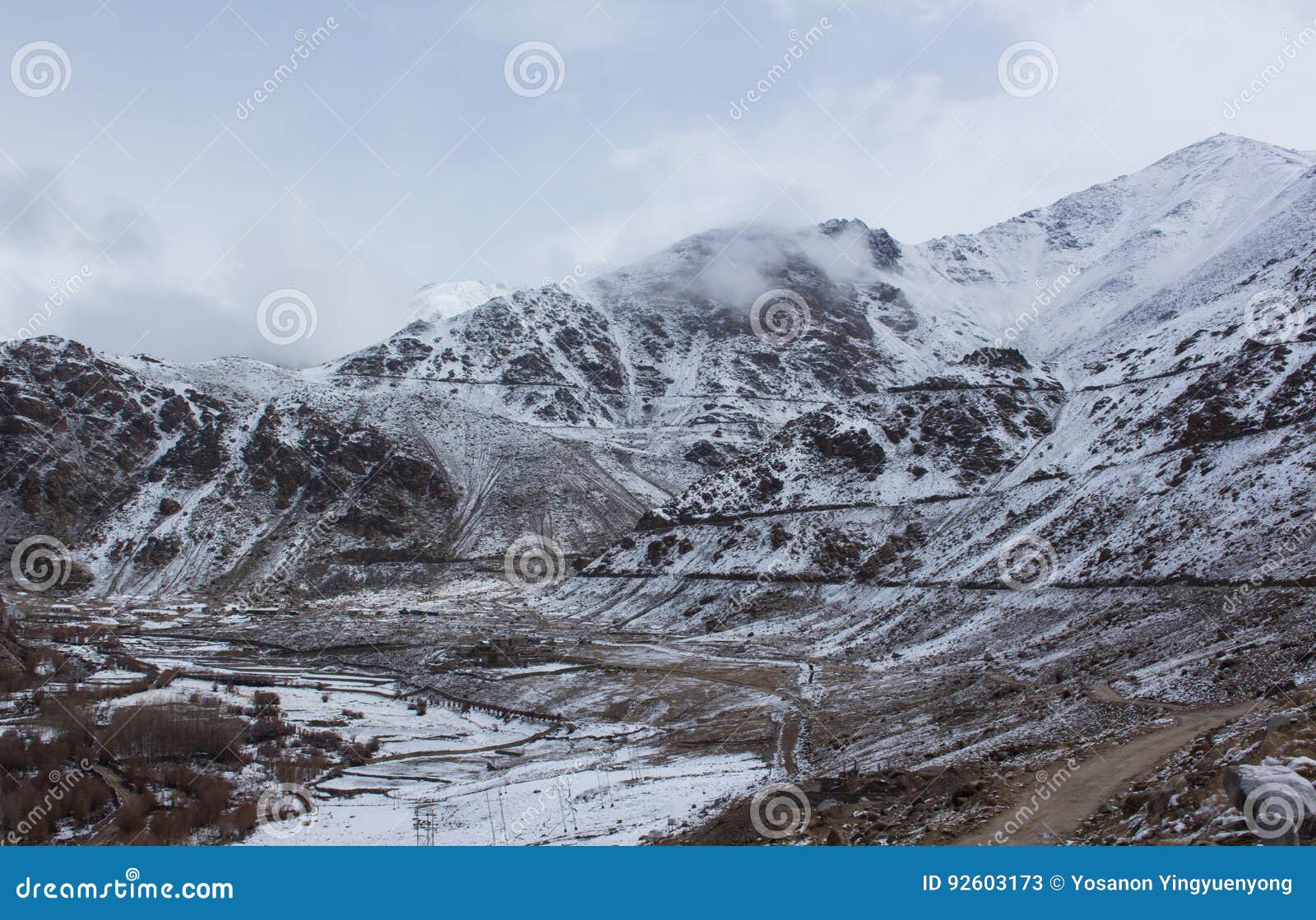 Snow Mountain in Leh Ladakh. Stock Image - Image of nature, brownie ...