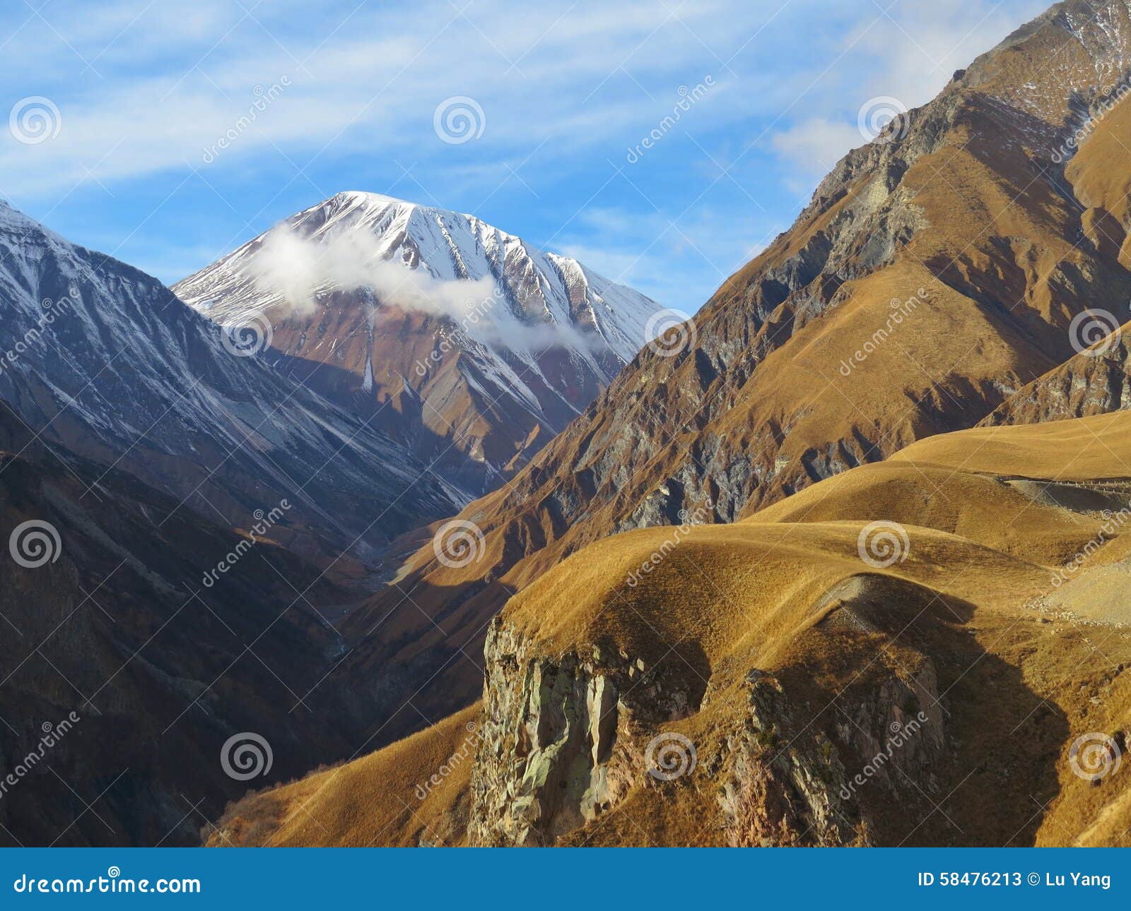 Snow mountain paradise stock image. Image of terrain - 58476213