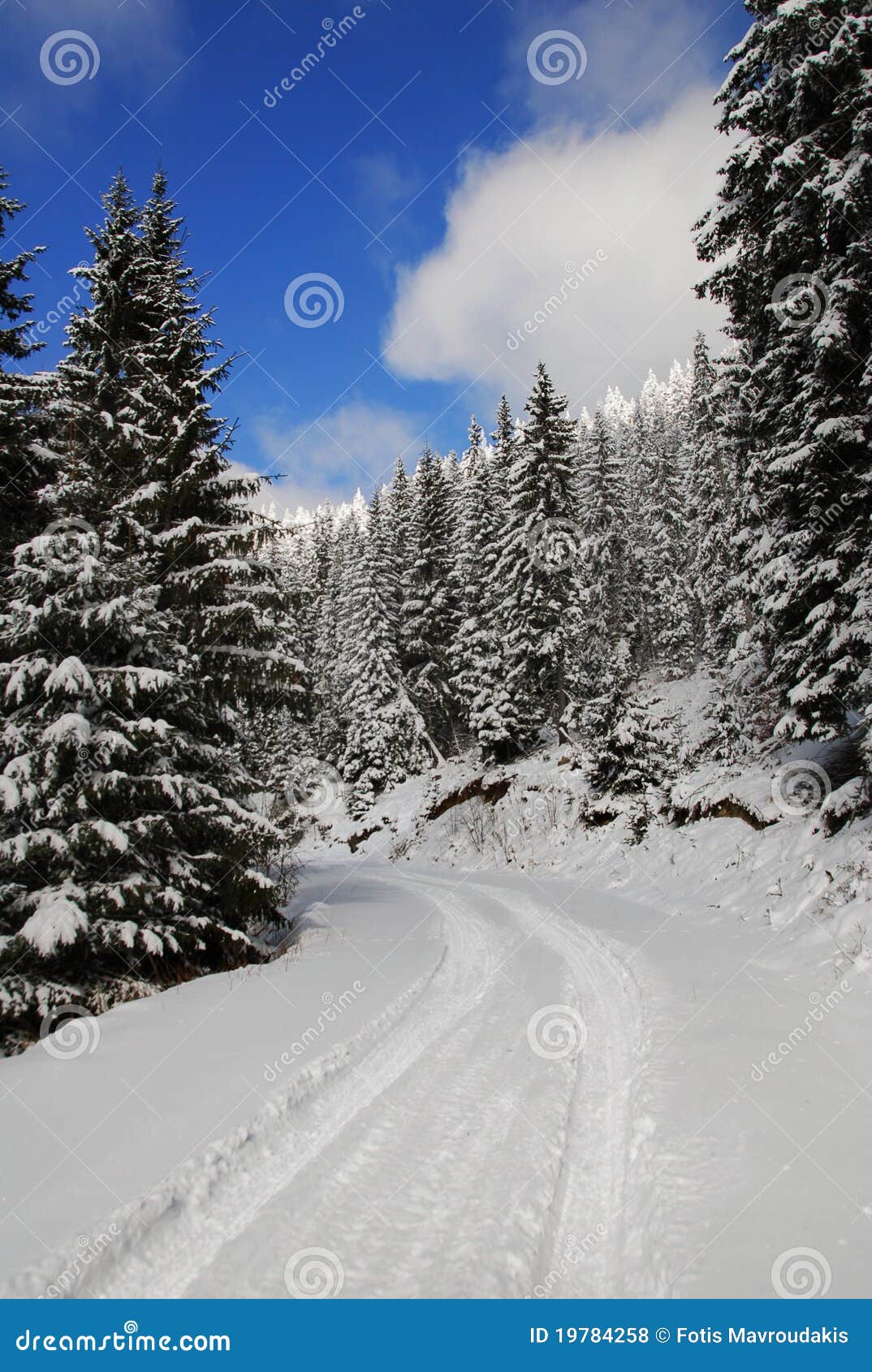 Snow mountain road stock photo. Image of road, landscape - 19784258