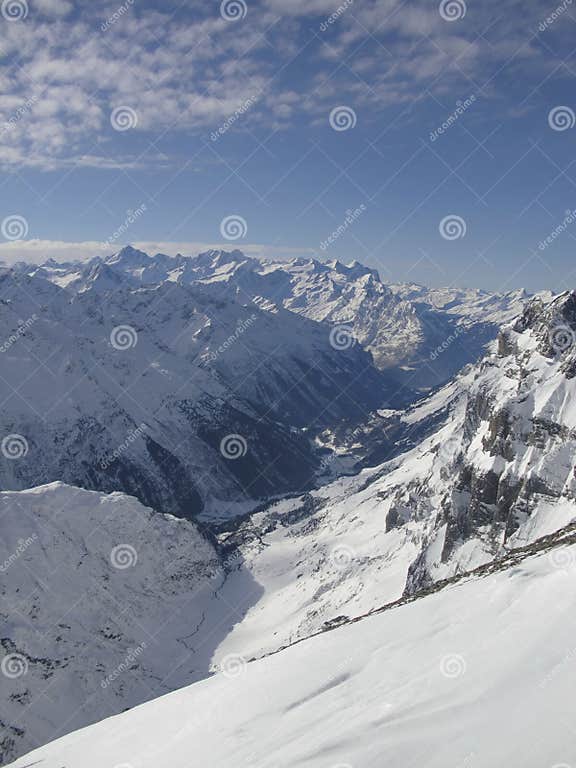 Snow Mountain from Top of Titlis Stock Image - Image of luzern, hill ...