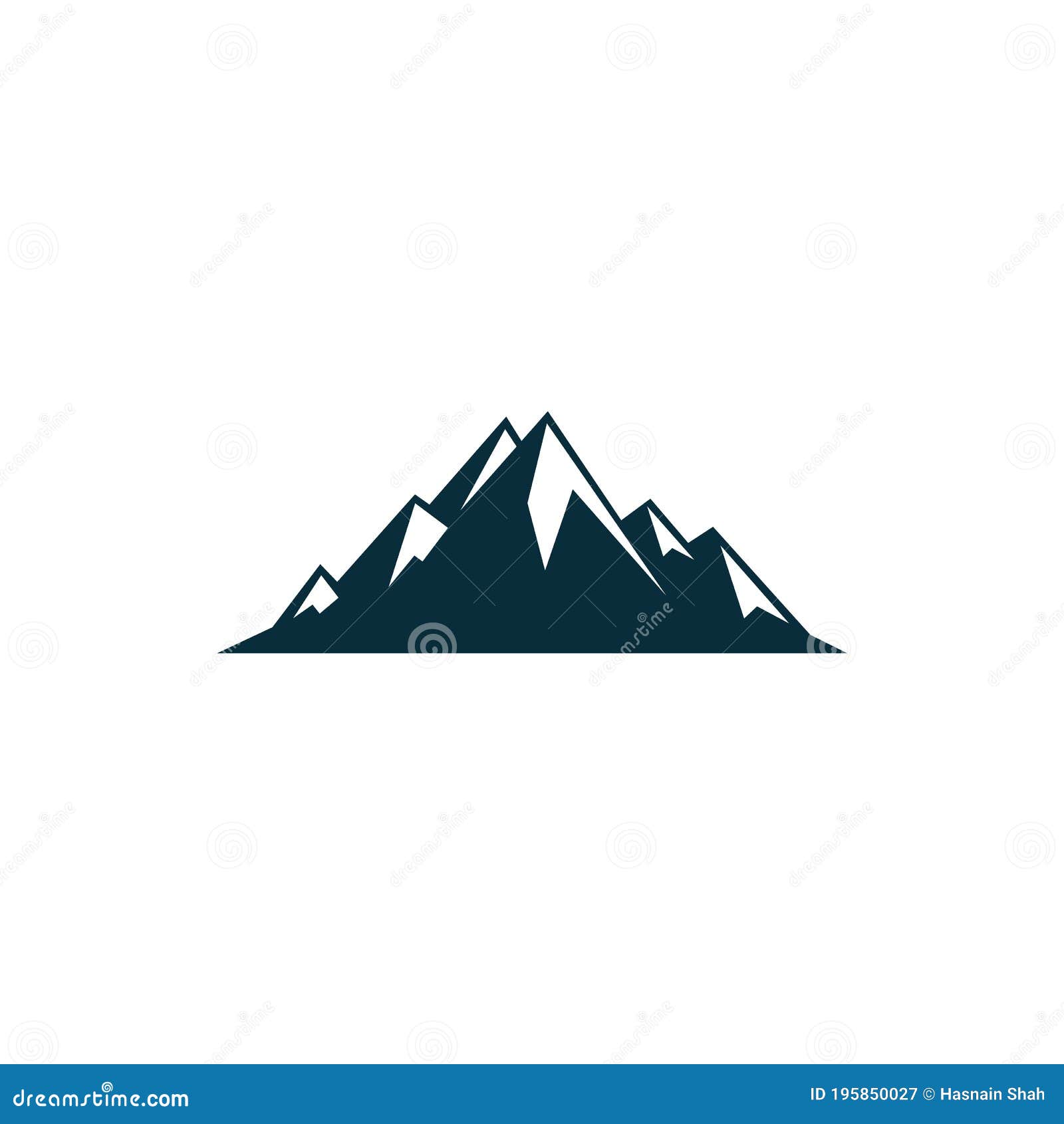 Snow Mountain Vector Illustrations Design. Stock Vector - Illustration ...