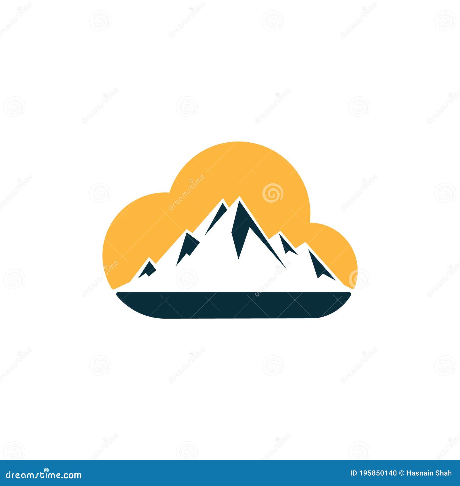 Snow Mountain Vector Illustrations Design. Stock Vector - Illustration ...