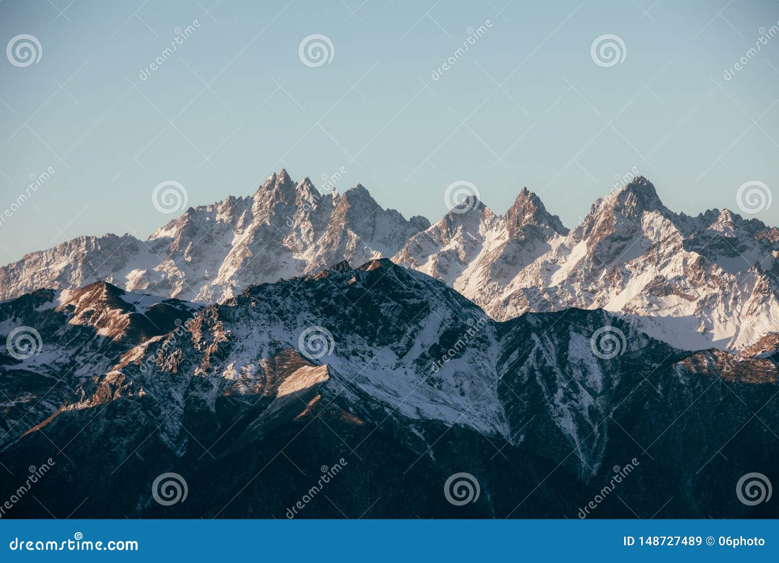 Snow Mountain in Winter of China Stock Image - Image of winter ...