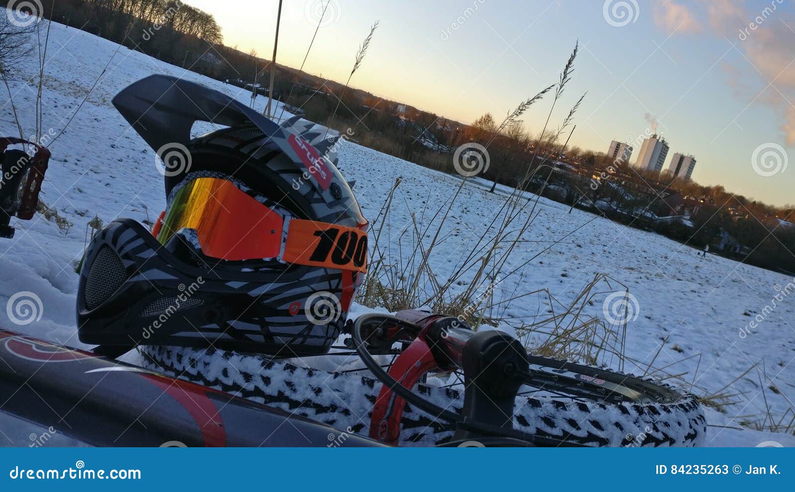 Snow Mountainbike editorial stock photo. Image of freeride - 84235263