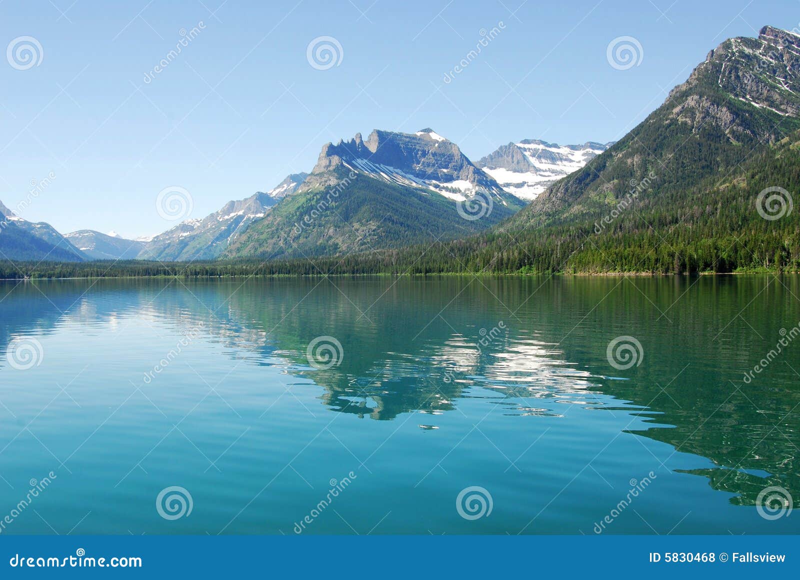 Snow mountains and lake stock photo. Image of beautiful - 5830468
