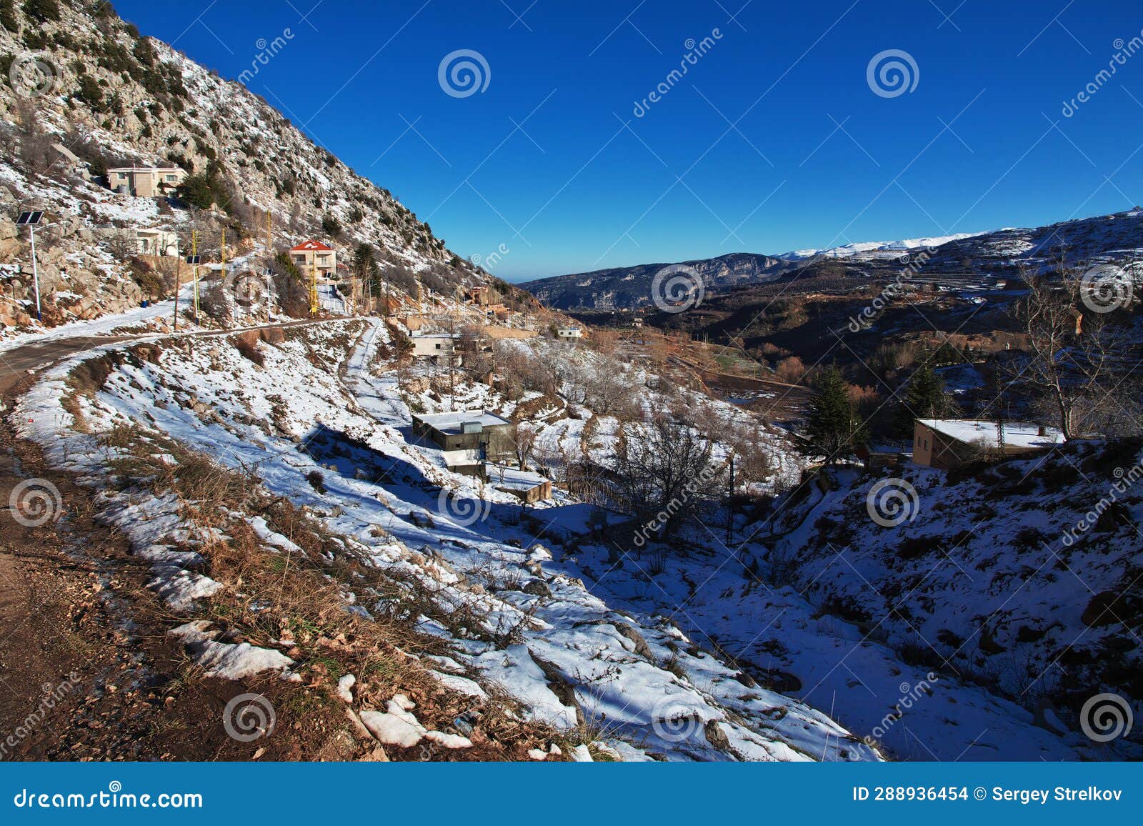 Snow in Mountains of Lebanon Stock Photo - Image of heritage, land ...