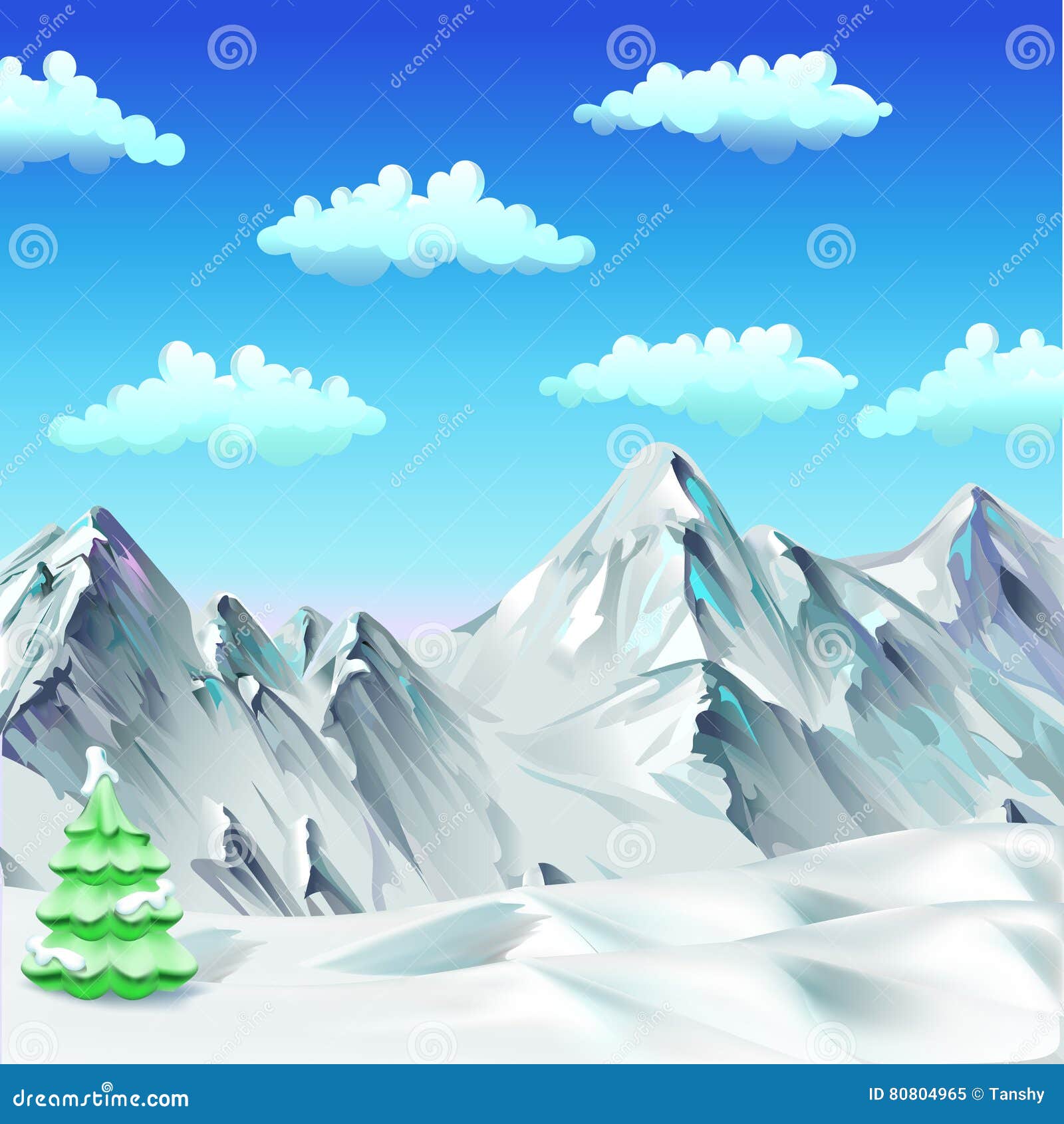 Snow, mountains, vector stock vector. Illustration of graphic - 80804965