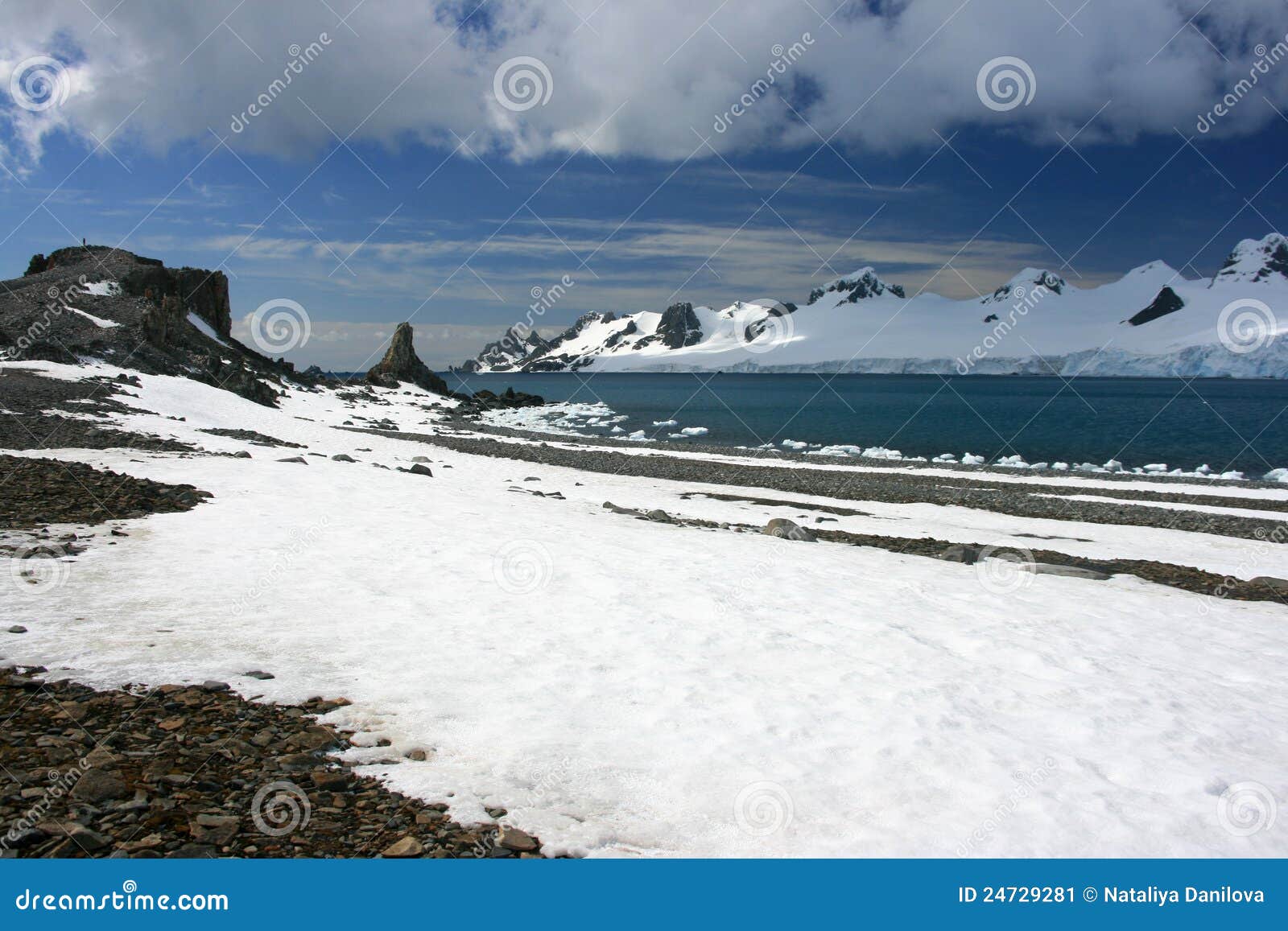 Snow Mountans in Antarctica Stock Image - Image of arctic, horizon ...